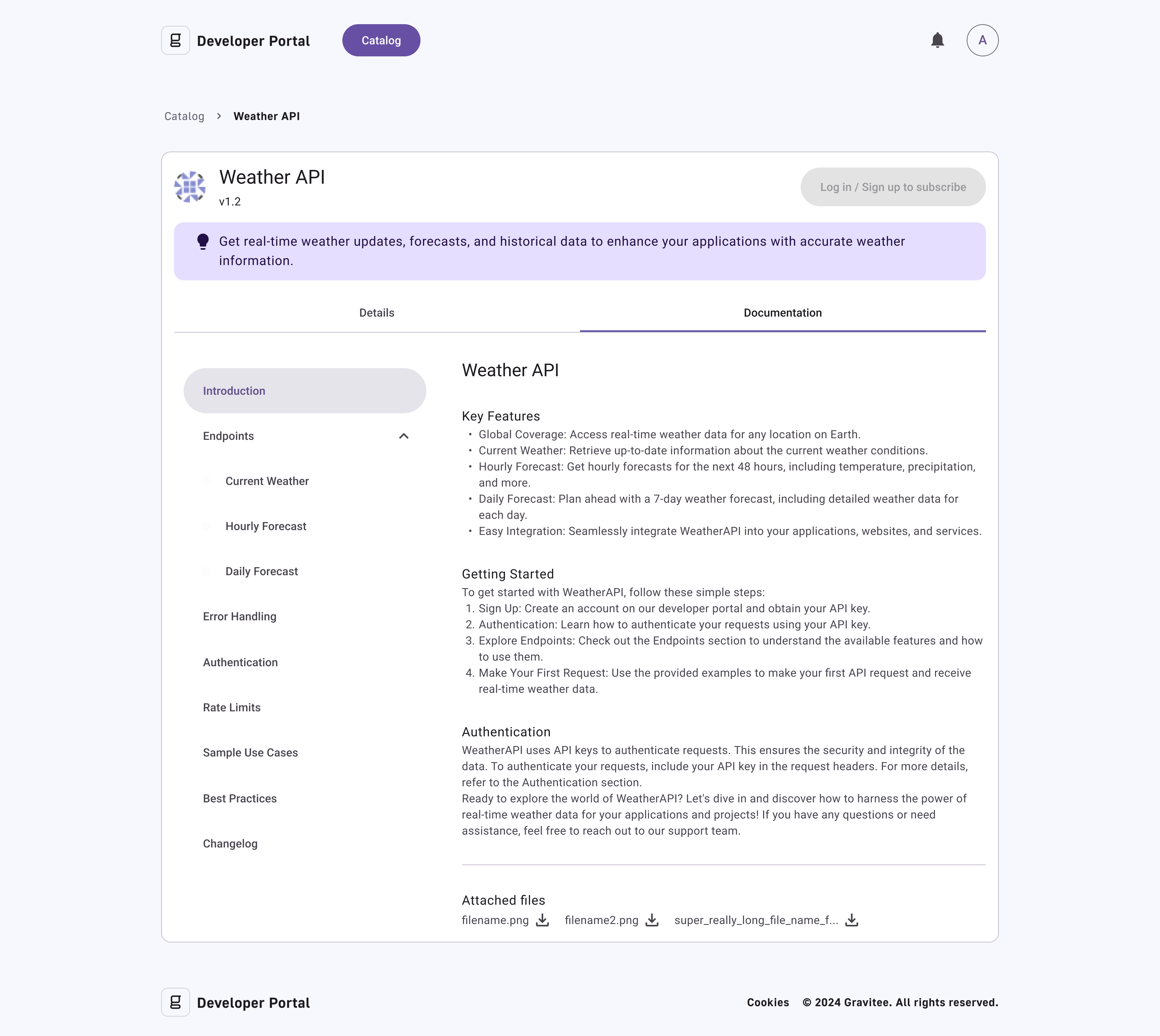 API Developer Portal
